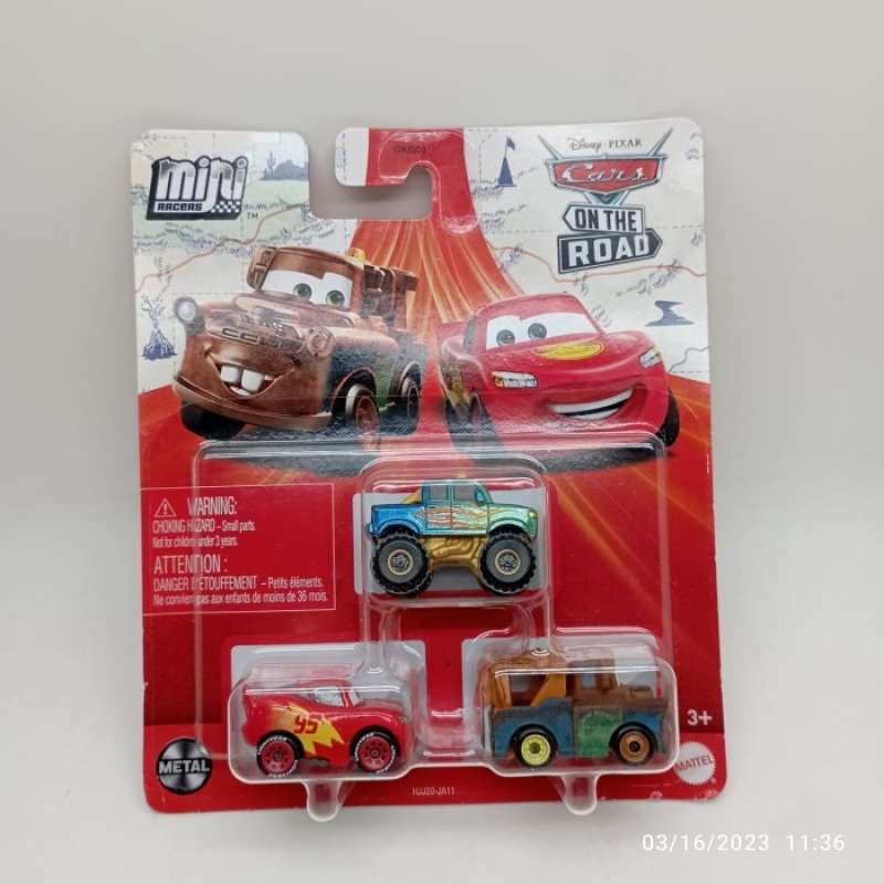 Promo Cars Disney Mini Racers Ivy Lightning McQueen Mater 3 Pack 2023 ...