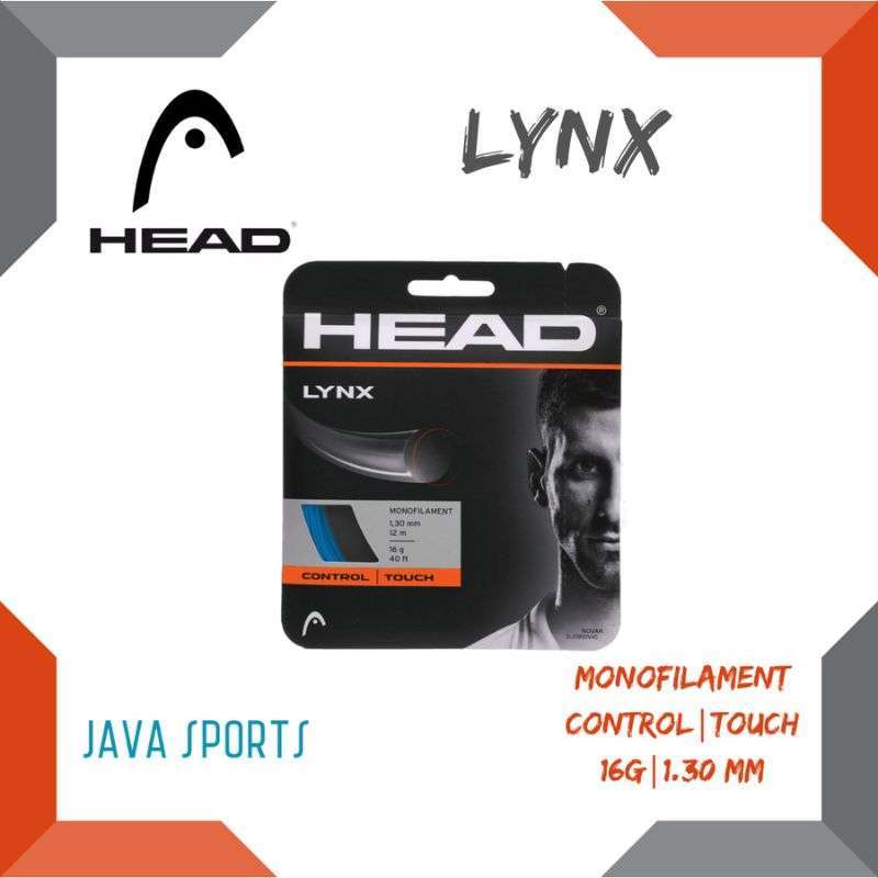 Promo Senar Tenis Head Lynx 16 | Monofilament |control- Touch| 16g | 1.30mm - Blue Diskon 6% Di ...
