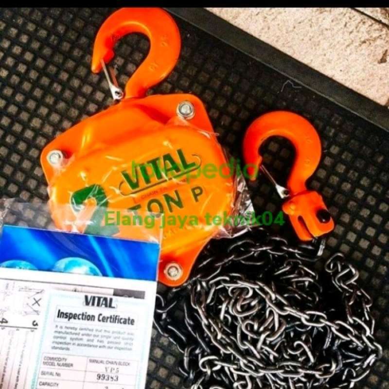 Promo VITAL Standard Lift 3 Meter Kapasitas 2 Ton Chain Block Manual ...