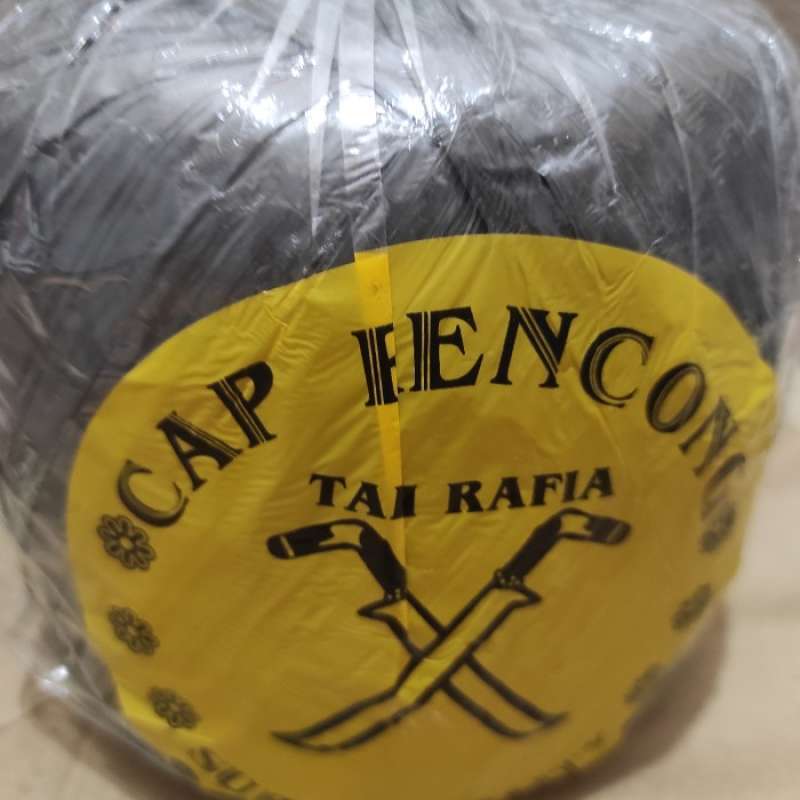 Promo Tali Plastik Rafia Rencong hitam 1 kg Full - 1 ball isi 15 pc ...