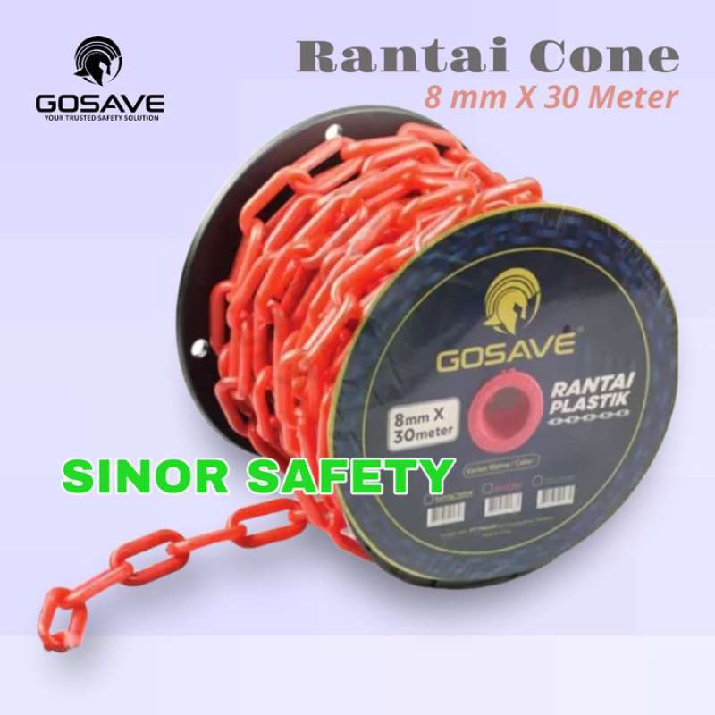 Promo Plastic Chain RANTAI PLASTIK SAFETY TRAFFIC CONE MERAH 8MM X ...