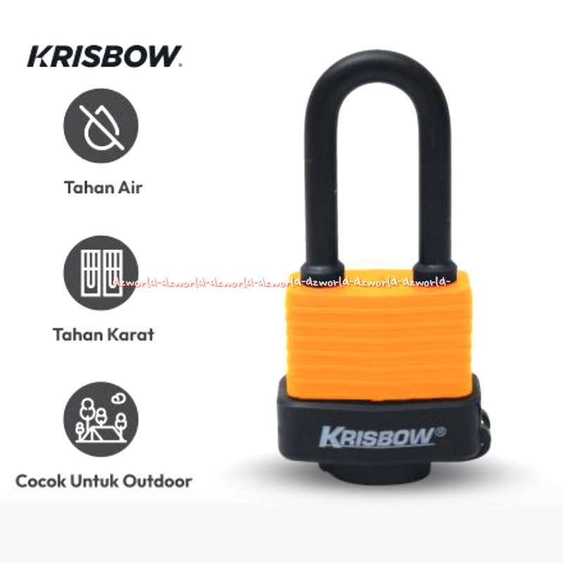 Jual Krisbow Waterproof 40mm Laminated Padlock Gembok Untuk Outdoor ...