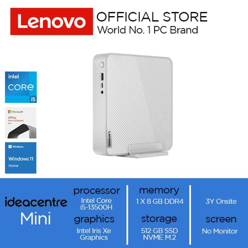 Jual Lenovo Ideacentre Mini 01irh8 Core I5-13500h 8gb 512gb W11+ohs Di ...