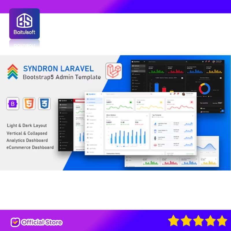 Promo SYNDRON - LARAVEL 8 + BOOTSTRAP 5 ADMIN TEMPLATE BY BAITULSOFT Diskon 99% di Seller ...