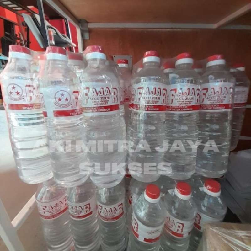 Promo AIR ZUUR ACCU AKI ZUUR BOTOL MERAH MERK FAJAR (UNTUK AKI BARU ...