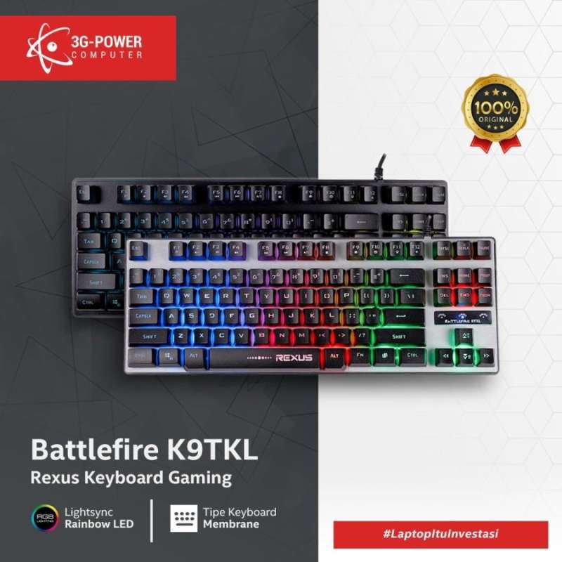 Jual Rexus Battlefire Fortress K9 Tkl Gaming Keyboard Di Seller Kla ...