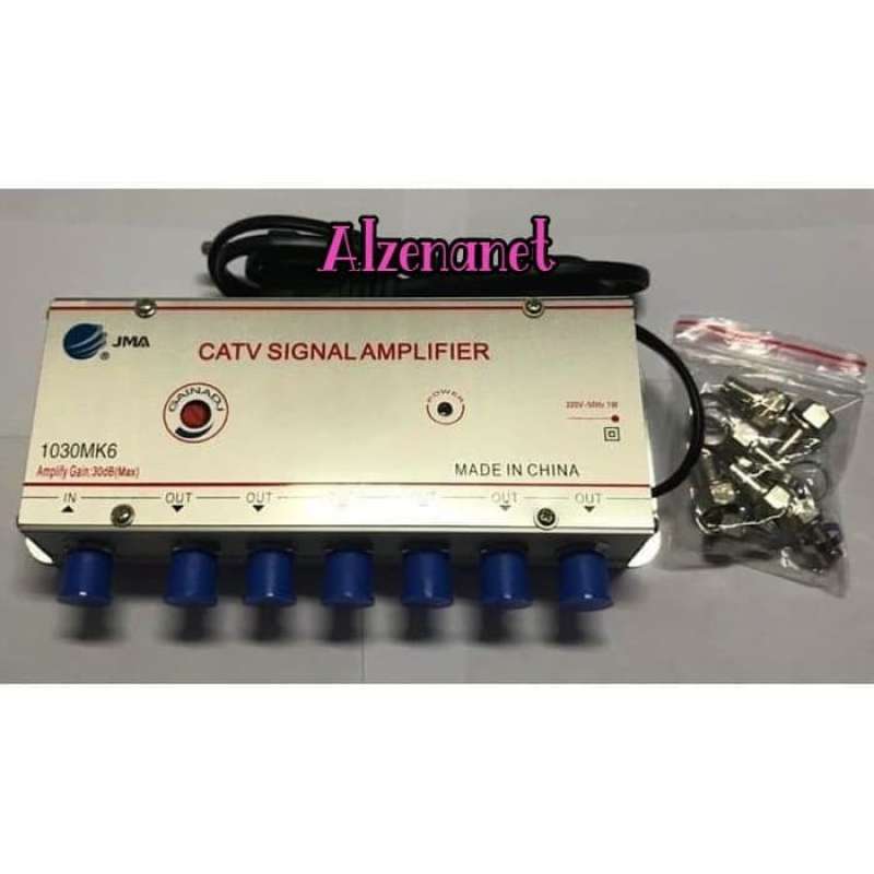 Promo CATV Signal Amplifier 6 Way Penguat Sinyal TV Kualitas Bagus Diskon 33% di Seller Farwa ...