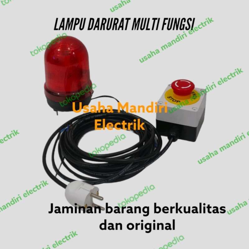 Promo ALARM PERINGATAN TANDA BAHAYA / LAMPU DARURAT LAMPU ALARM+TOMBOL ...