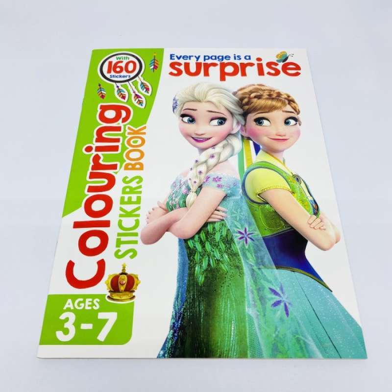 Jual Buku Mewarnai Anak Buku Sticker Activity Book Frozen Anna Elsa Di ...
