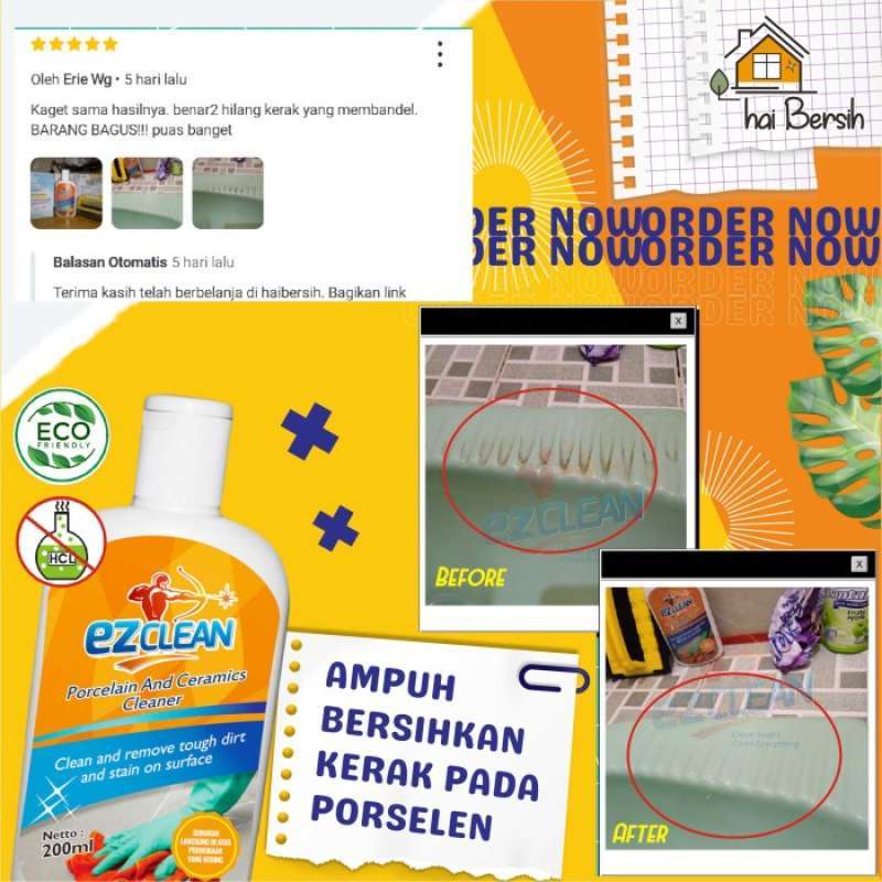 Promo Pembersih Kerak Kamar Mandi Lantai Porselen Toilet Wastafel Ezclean Diskon 33% Di Seller ...