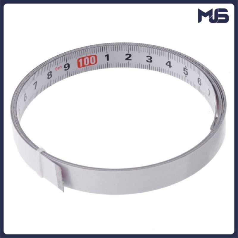 Promo METERAN ADHESIVE SCALE BAR STEEL RULER 2 METER - M00 - PUTIH ...