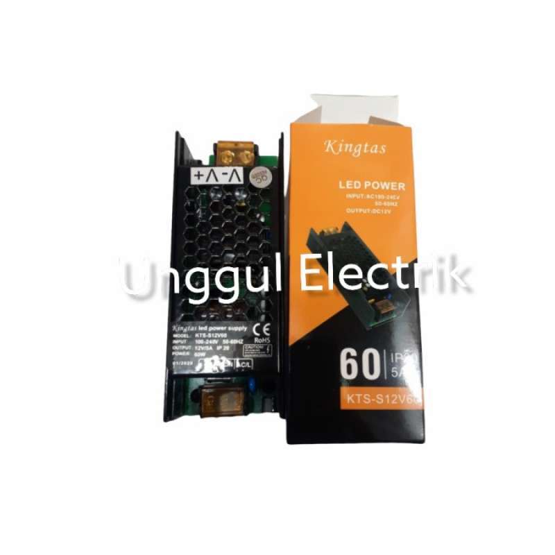 Promo Trafo KINGTAS 5 Amper indoor power supply 5A adaptor 12 volt 60 ...