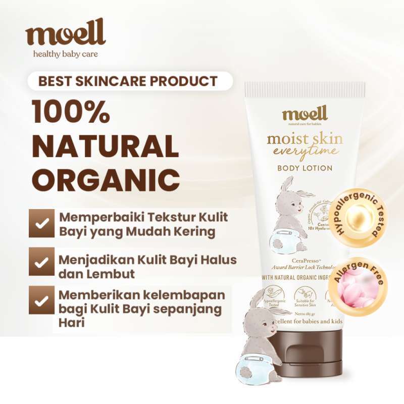 Promo Moell Physical Sunscreen Spf 50+++ | Moell Body Lotion 185gr ...