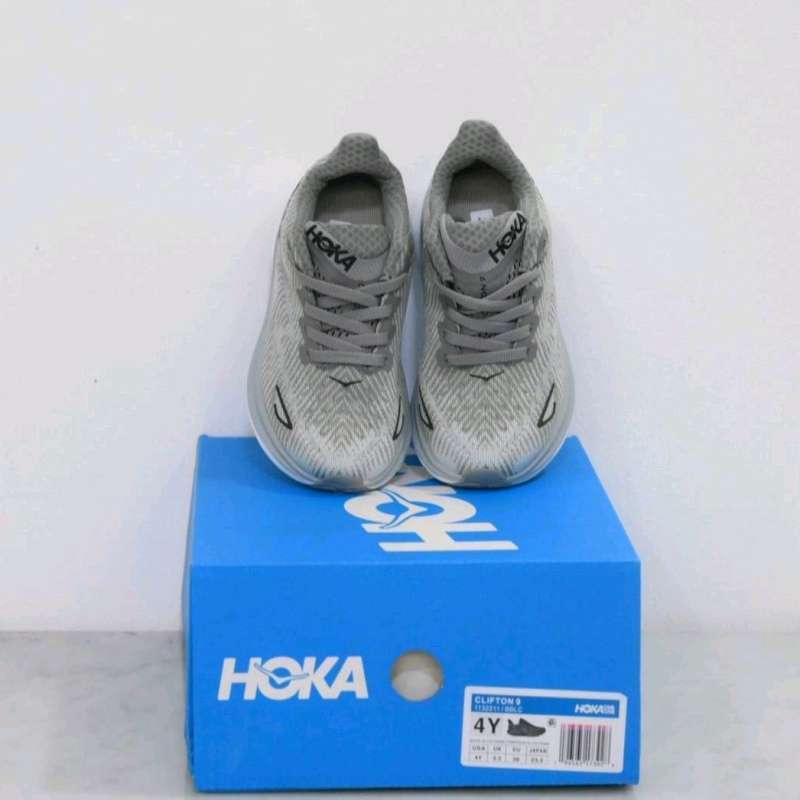 Promo Sepatu Hokka Clifton 9 Cloud Grey Untuk Anak-anak Diskon 20% Di Seller Sneakers99.id ...