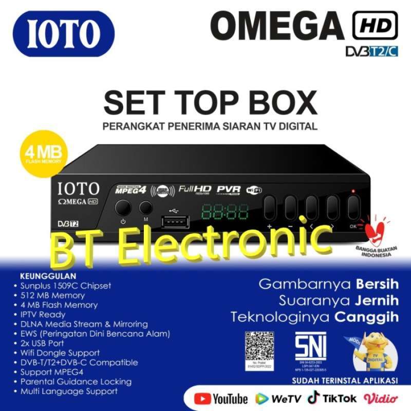 Promo Set Top Box IOTO OMEGA Receiver STB Siaran TV Digital DVB-T2 ...
