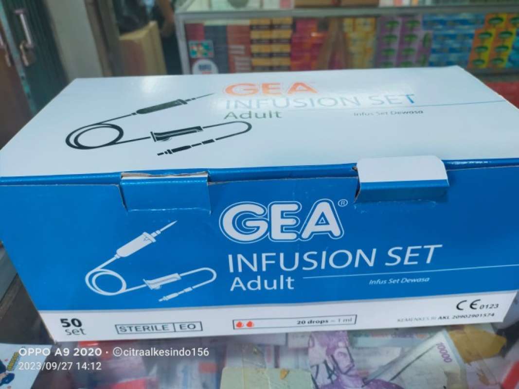 Promo infuset gea dewasa/ set infus gea makro per box Diskon 33% di ...