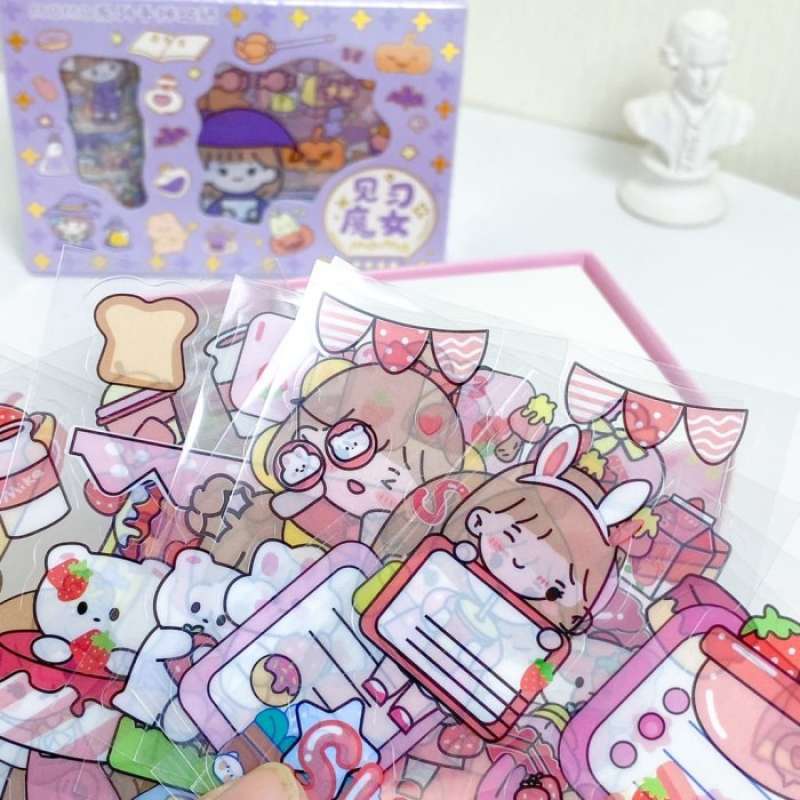 Promo Mainan Edukasi Anak MOMO ROLL 4 roll solatip deco +Stiker Set ...
