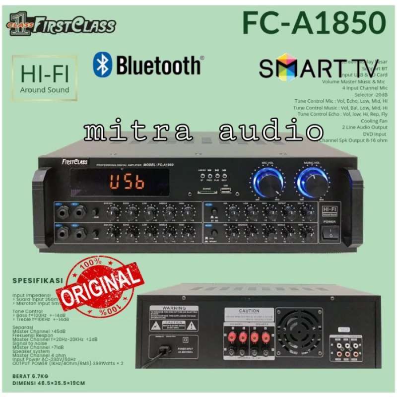 Promo Amplifier power mixer karaoke bluetooth original firstclass fc a1850 Diskon 23% di Seller ...