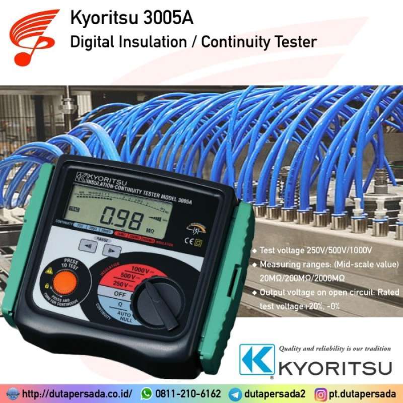 Promo Kyoritsu 3005A Digital Insulation / Continuity Tester Diskon 23% ...