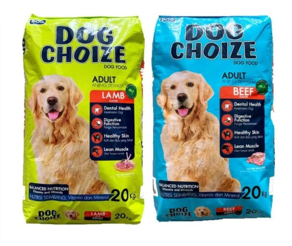 Promo 100% Produk Ori Dog Choize Lamb Dan Beef 20 Kg Diskon 23% di ...