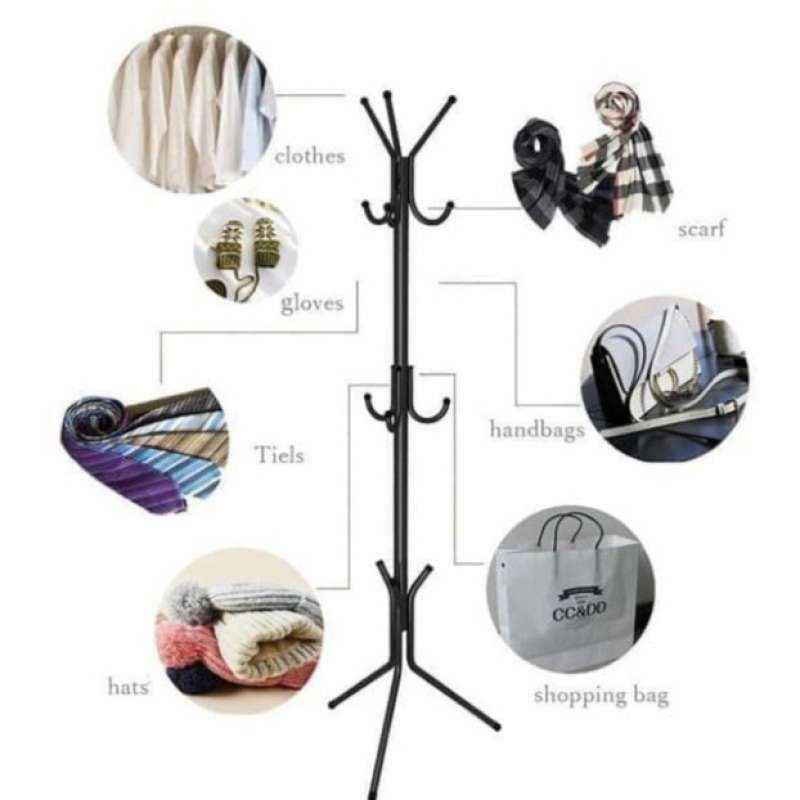 Jual Stand Hanger Coatrack Gantungan Baju Jaket Topi Aesthetic ...