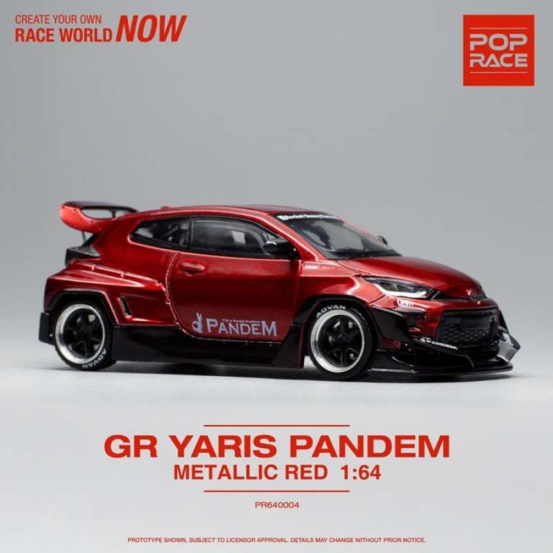 Promo PR64004 POP RACE GR YARIS PANDEM METALLIC RED TOYOTA POPRACE ...