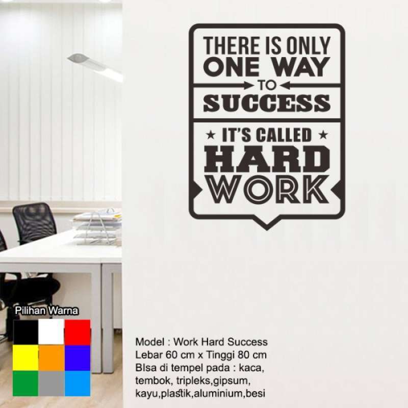 Promo SALE WALL STIKER DINDING KACA CUTTING ONLY WAY SUCCESS KANTOR ...