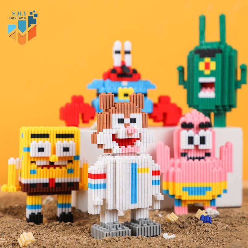 Promo SMY Nano Blocks SPONGEBOB and Friends 3D Model, Mainan Blok Susun ...