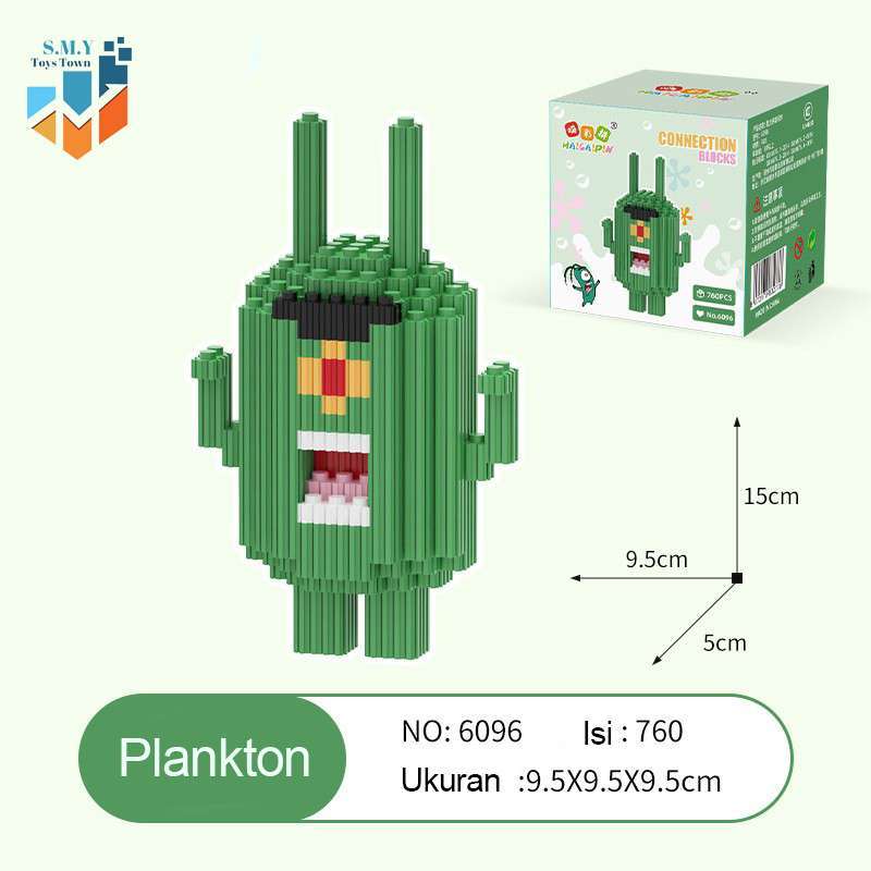 Promo SMY Nano Blocks SPONGEBOB and Friends 3D Model, Mainan Blok Susun ...