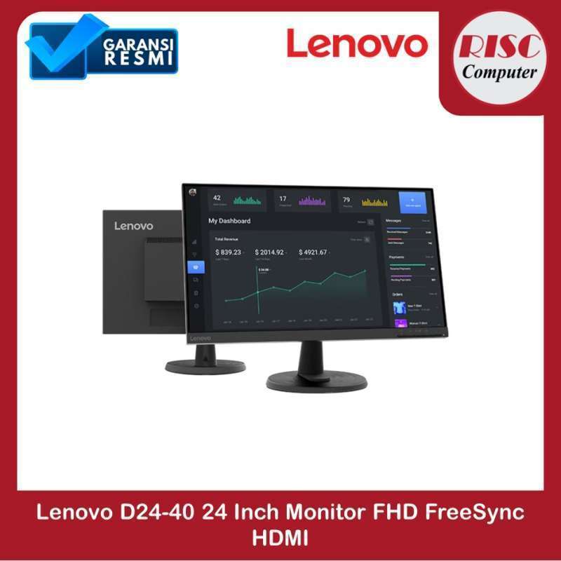 Jual Lenovo D24-40 24 Inch Monitor Fhd Freesync Hdmi Vga Di Seller Risc Computer Official Store ...
