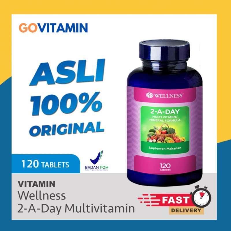 Promo Wellness Multivitamin Multi Vitamin Mineral 2-A-Day 120 Kapsul ...