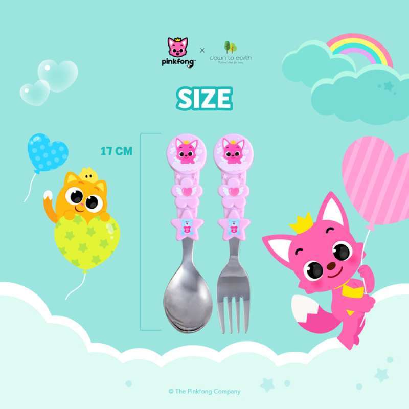 Promo Pinkfong Cute & Baby Shark Star Spoon Fork Set Diskon 24% Di ...