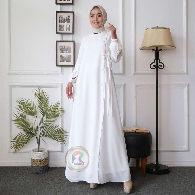 Gamis Warna Putih Tula Ng