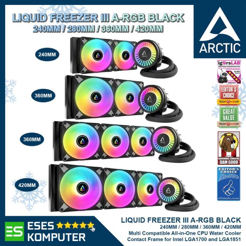 Jual Arctic Liquid Freezer Iii A-rgb 240 280 360 420 Black Aio Water ...
