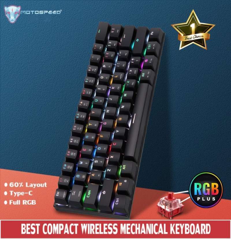 Promo MECHANICAL KEYBOARD MOTOSPEED CK62 WIRED BLUETOOTH DUAL MODE ...