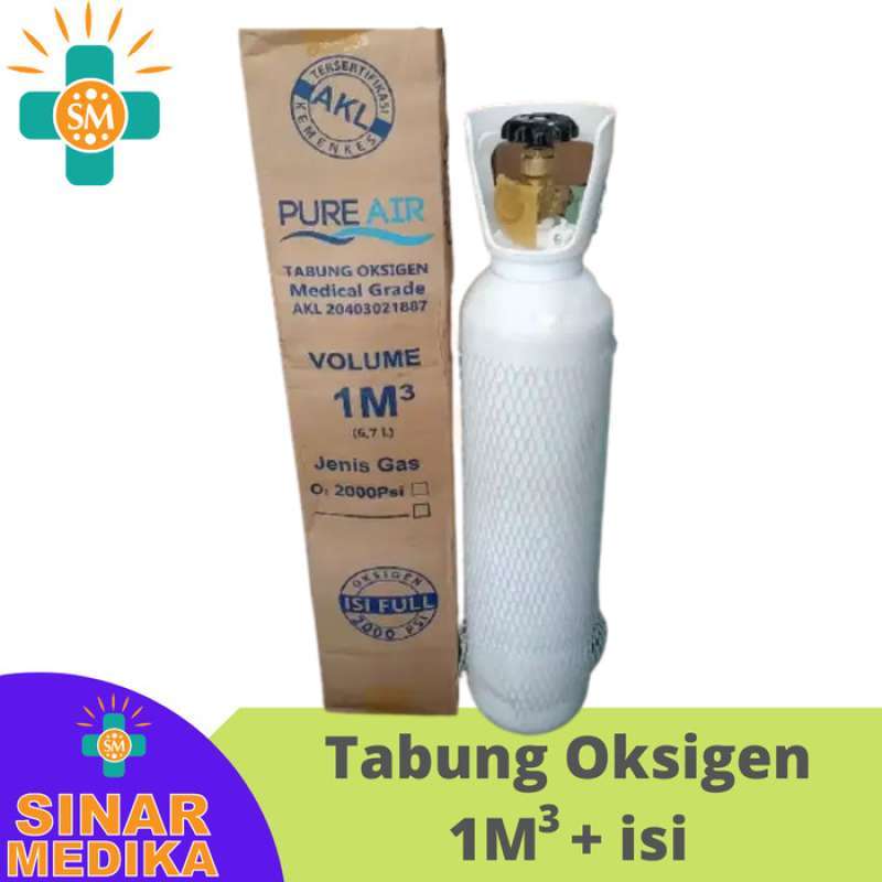 Promo TABUNG OKSIGEN MEDIS + ISI 1M3 / M3 / 1 LITER UNTUK SESAK NAFAS ...
