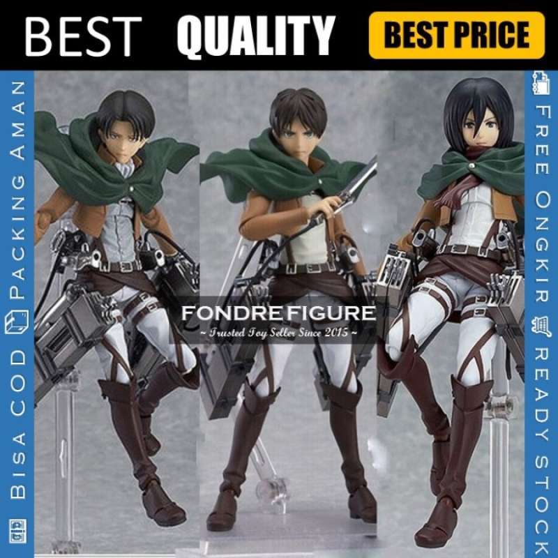 Promo FIGMA 213 LEVI ATTACK ON TITAN AOT EREN MIKASA SOLDIER MAX FACTORY GSC Diskon 23% di ...