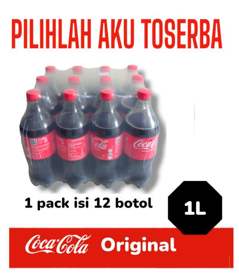 Promo Coca Cola Original BOTOL PET 1 LITER - ( HARGA 1 PACK ISI 12 ...