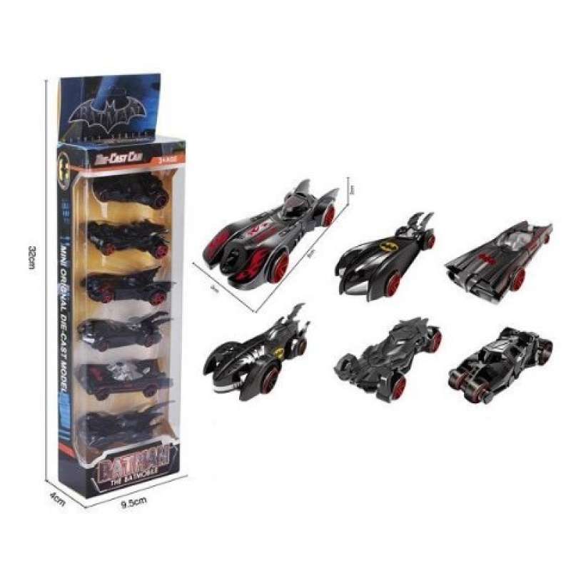Promo Mainan Anak THE BATMOBILE ISI 6 Mobil Batman Die Cast Car Set ...