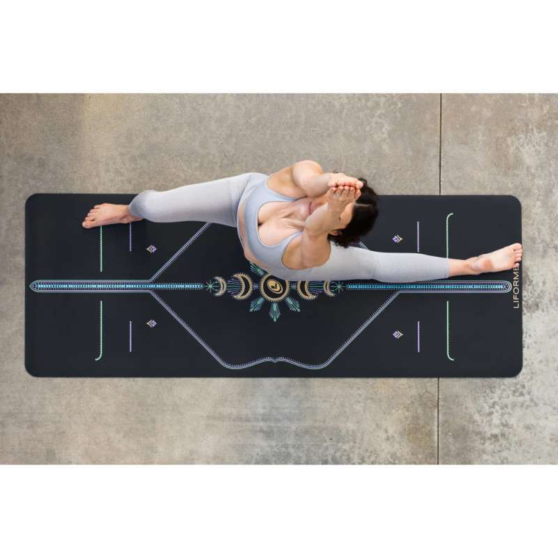 Jual Liforme Cosmic Moon Yoga Mat Black Original Alas Olahraga Pilates ...