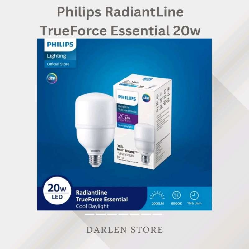 Jual Philips RadiantLine TrueForce Essential 20w Lampu Bohlam Putih LED 20Watt 20 Watt di Seller ...