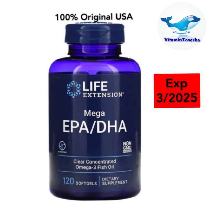 Promo Life Extension Mega Epa/dha Concentrated Omega-3 Fish Oil 120 Softgels Diskon 33% Di ...