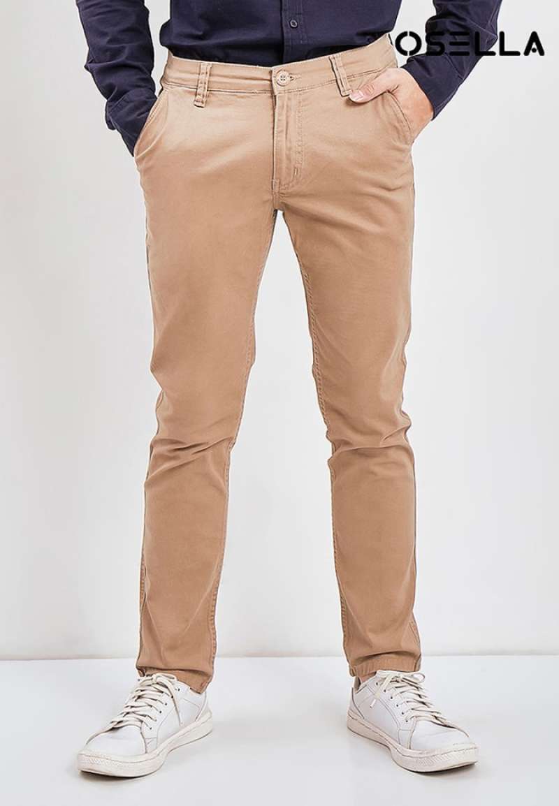 Jual Osella - Celana Chinos Pria Warna Sage Green 208p202266 - 36 Pale Gold Di Seller Retail ...