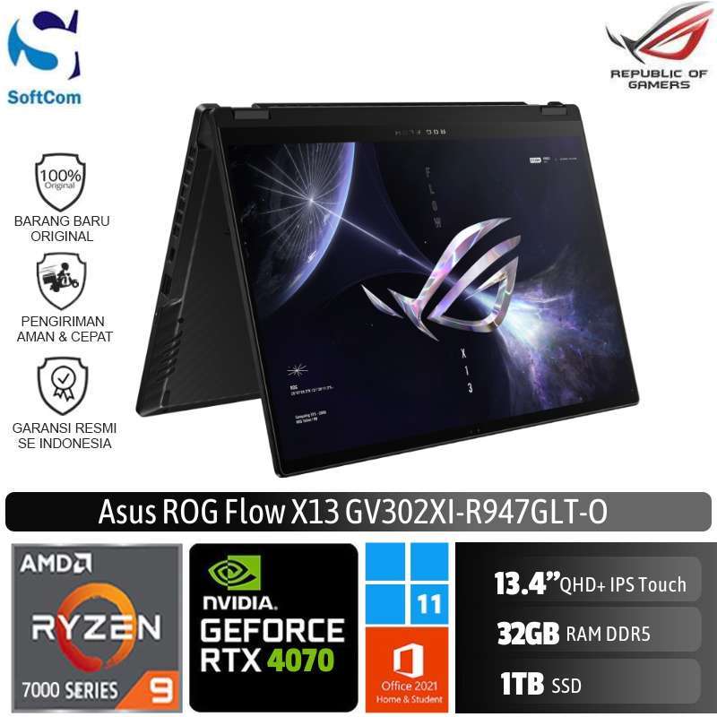 Promo Asus Rog Flow X13 Gv302xi R947glt Convertible Laptop Gaming ...