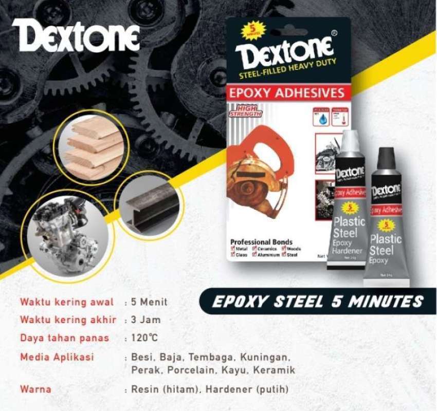 Promo Dextone Lem Besi Epoxy 5 Menit - 48gr / Lem Campur / Lem Besi ...