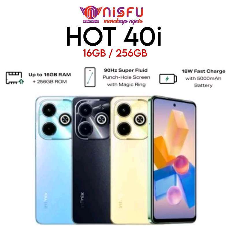 Jual Infinix Hot 40i 8gb + 8gb / 256gb | Nfc | 90hz Punch-hole Screen ...