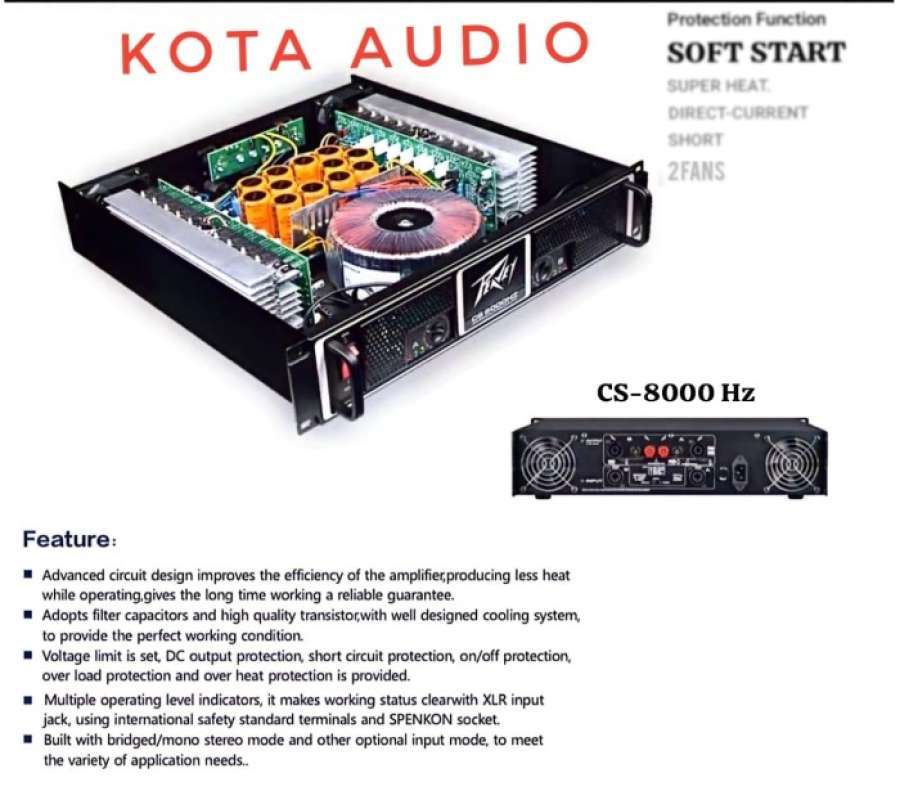 Jual Power Amplifier Peavey Cs 8000 Hz Amplifier Cs 8000hz Grade Aa Di ...