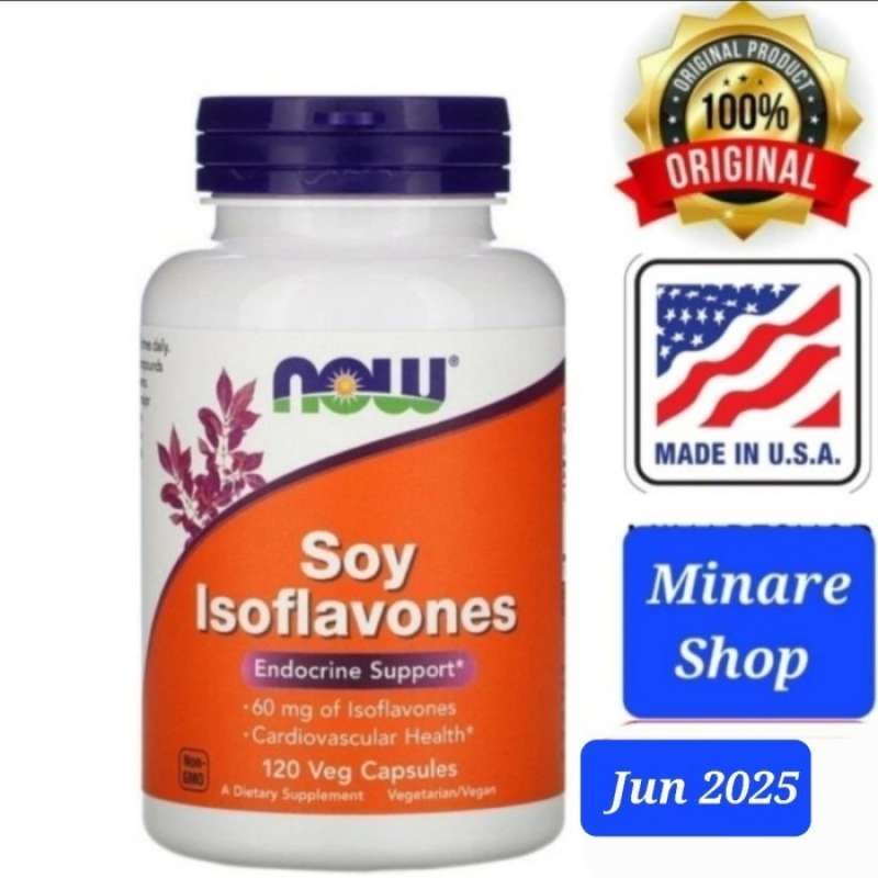 Promo Now Foods Soy Isoflavones 120 Capsules Vegan Endokrin ...