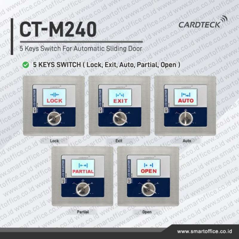 Promo Stainless Steel 5 Panel Key Switch Selector Lcd Display Sliding ...