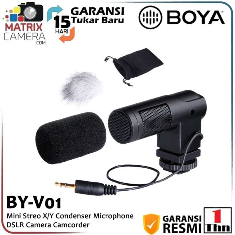 Jual Boya By-v01 Mini Stereo X/y Condenser Microphone For Camera, Camcorder Di Seller Indah ...